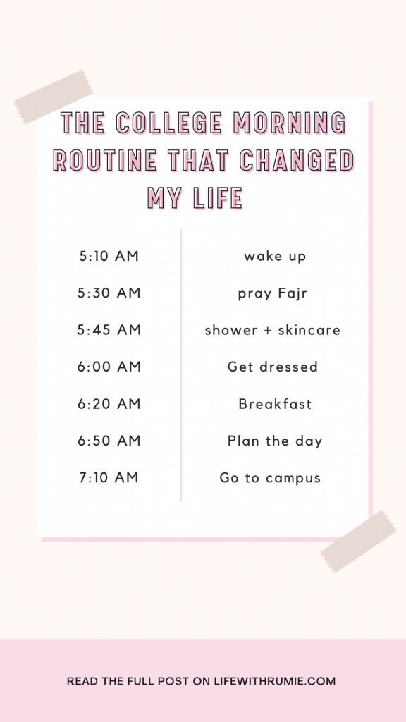 The Simple College Morning Routine That Changed My Life Life With Rumie